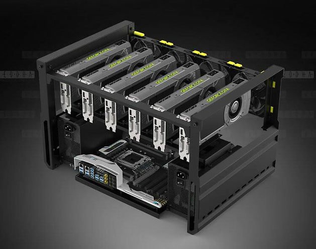 Veddha T2 Mining Rig 6 GPU - Open Air Frame - Gehäuse kaufen | FPV24.com