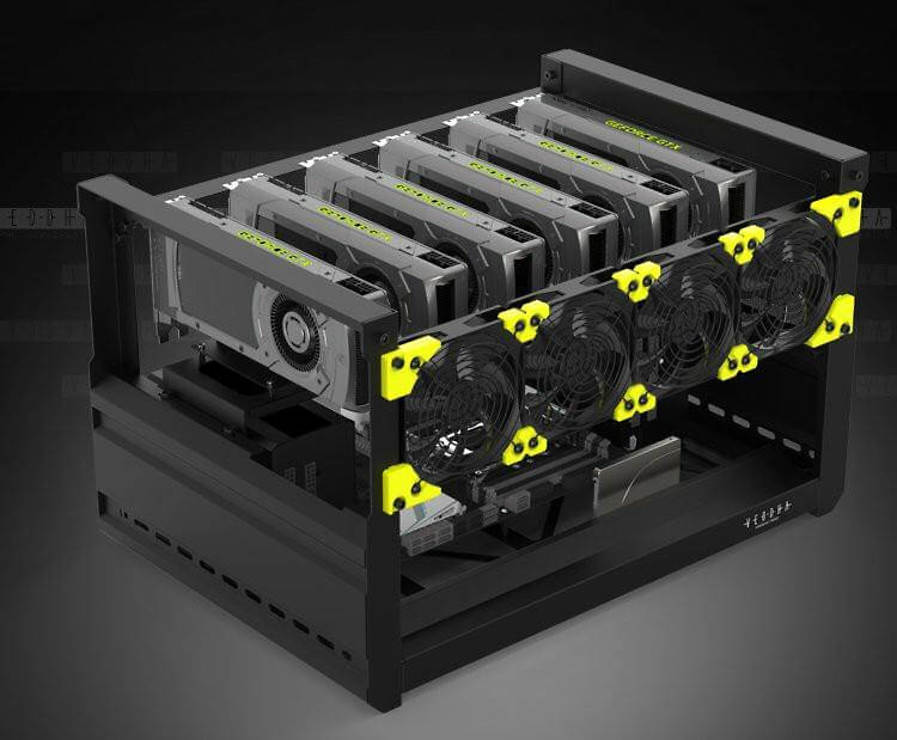 Veddha T2 Mining Rig 6 GPU - Open Air Frame - Gehäuse kaufen | FPV24.com Veddha T2 Mining Rig 6 GPU - Open Air Frame - Gehäuse kaufen | FPV24.com